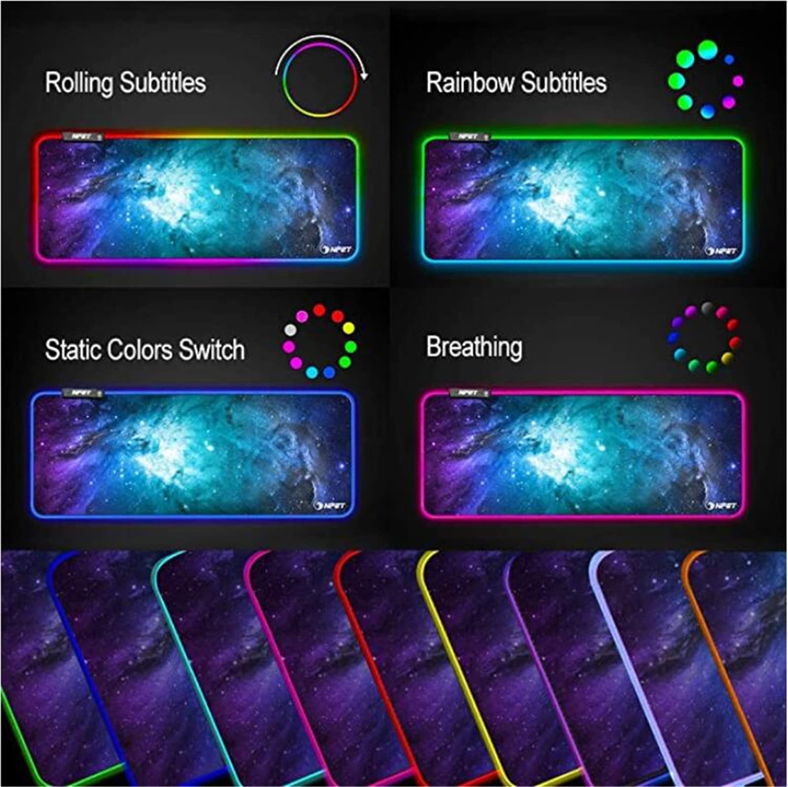 OYFRRGJ Mouse Pads Zero Two Mouse Pads Large Pink Mousepad RGB Anime Game Mats for Pc Lights Led Mouse Pad with Backlight Kawaii Cute Table Mat,23.6x11.8Inch