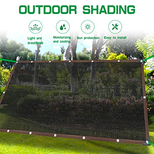 40% Shade Cloth with Grommets, Garden Mesh Shade Tarp Sun Shade Net for Greenhouse Cover Patio Plant Flower Chicken Coop (10Ft x 13Ft)