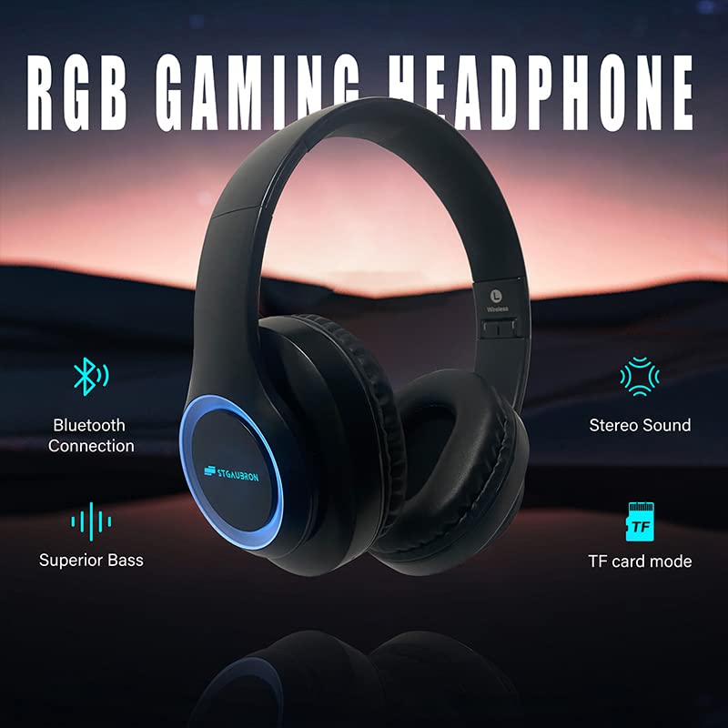 STGAubron Gaming PC, Intel Core I3-10100F up to 4.3G, Radeon RX 5500XT 8G, 16G DDR4, 512G SSD, WiFi, BT 5.0, RGB Fan x3, RGB BT Sound Bar and Headset, Windows 11 Home