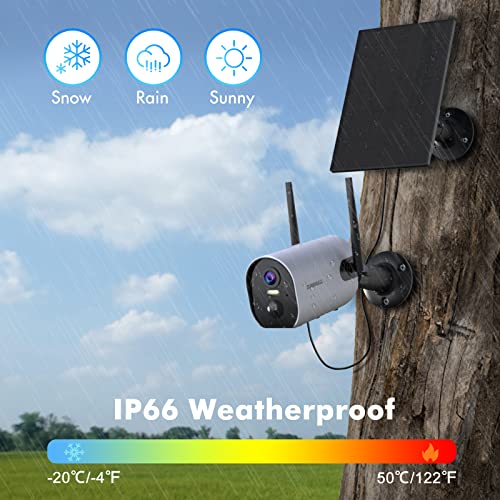 ZUMIMALL Outdoor Camera Wireless - 2K Battery Powered WiFi Surveillance Cameras for Home Security,3MP Color Night Vision/2 Way Audio/IP66 Waterproof/Siren and Spotlight/Motion Alert/Cloud/SD/,2PCS