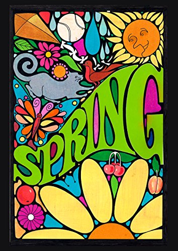 Toland Home Garden 1112150 Groovy Spring Spring Flag 12x18 Inch Double Sided Spring Garden Flag for Outdoor House Flag Yard Decoration