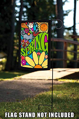 Toland Home Garden 1112150 Groovy Spring Spring Flag 12x18 Inch Double Sided Spring Garden Flag for Outdoor House Flag Yard Decoration