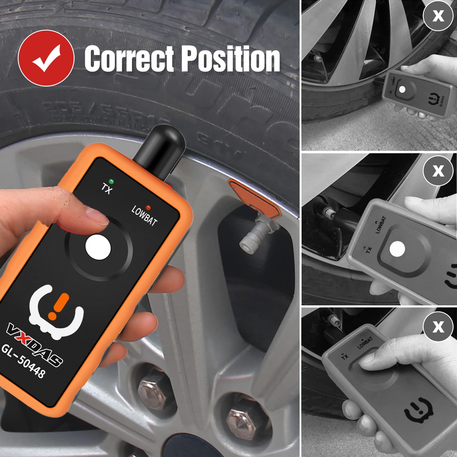 VXDAS TPMS Relearn Tool for GM Tire Pressure Monitor System Sensor TPMS Reset Tool GL50448 Programming Training Activation Tool for GM Chevy Vehicles Upgrade OEC-T5 EL50448