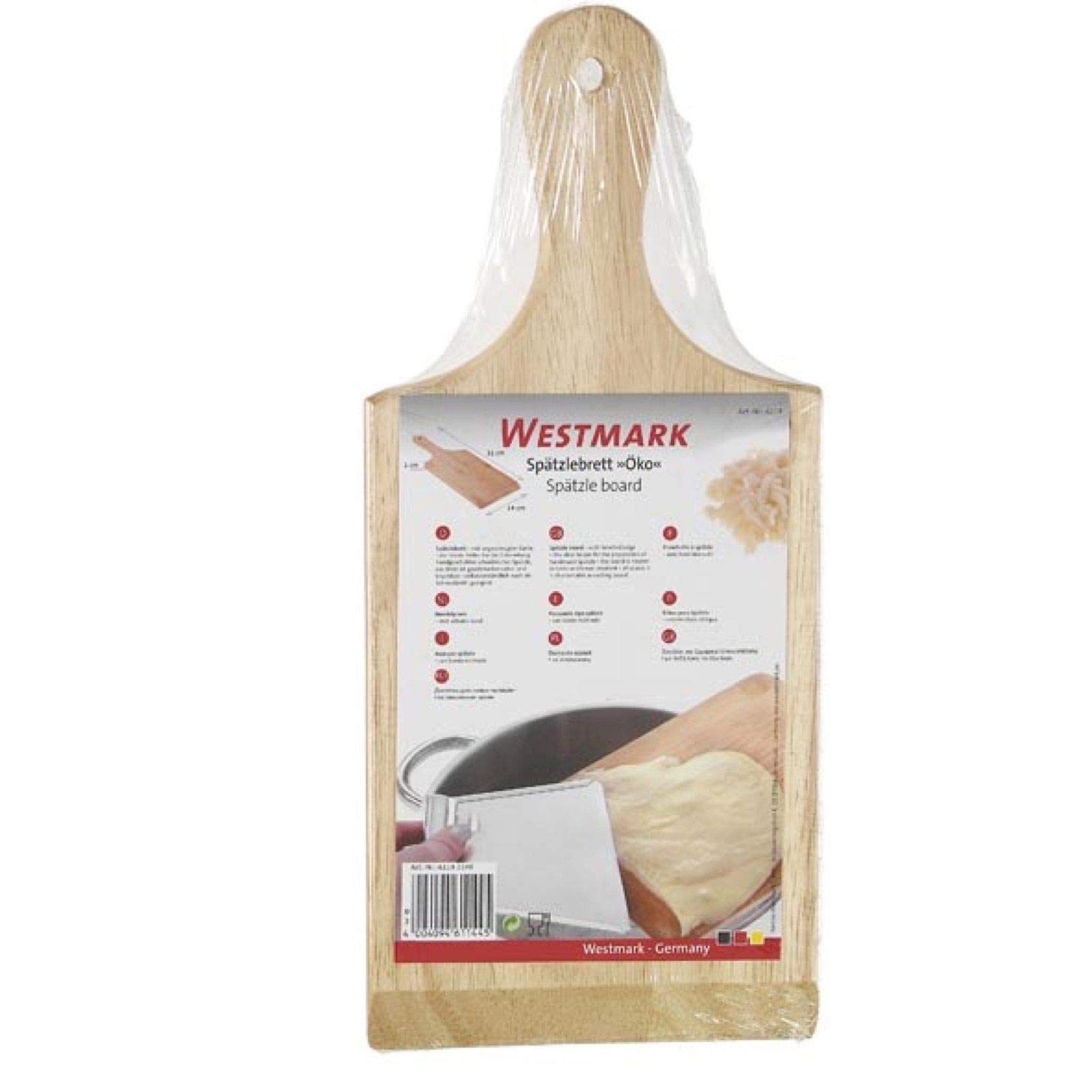Westmark 61162240 Spätzle Board + Scraper, 12.6" x 5.5", Stainless Steel