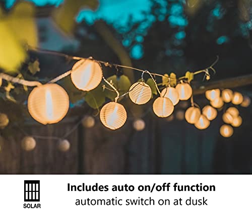 CozyHome Outdoor Lights for Patio | Solar Outdoor Lights 20 LEDs | Solar Lights Outdoor Garden | Solar String Light Lantern | Outdoor Solar String Lights | Solar String Lights Outdoor Garden