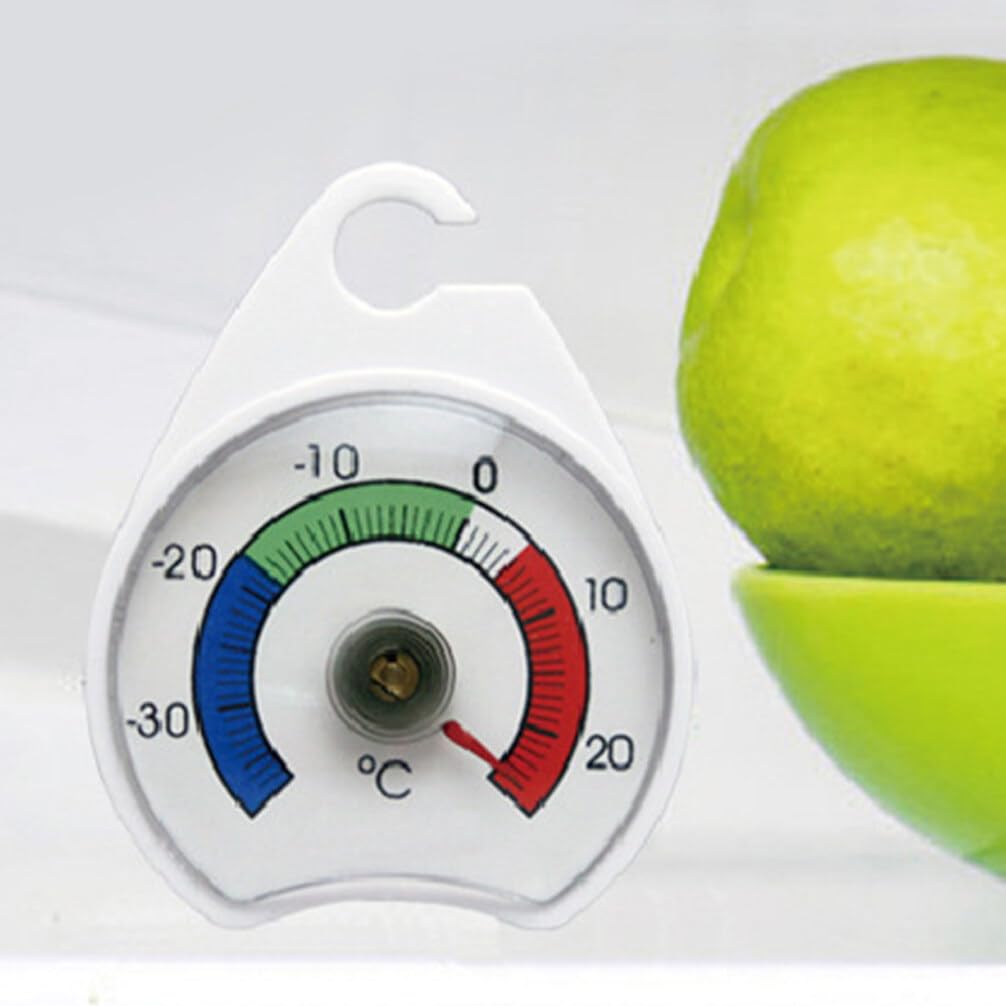 UPKOCH Refrigerator Thermometer -30~30°C/-20~80°F Fridge Large Dial Analog Thermometer with Red Indicator for Freezer Cooler Home Kitchen Restaurants