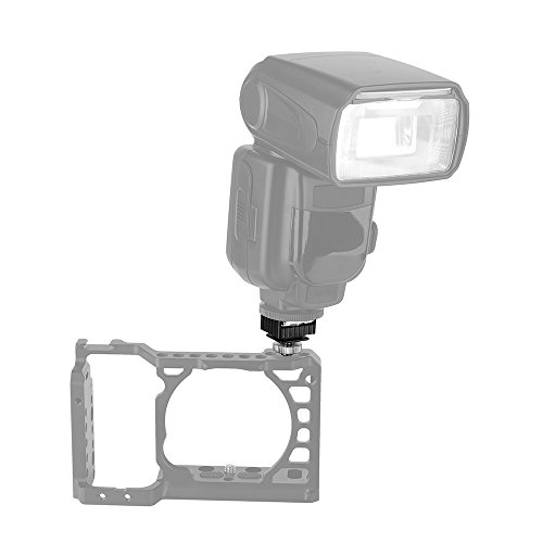 Flash Hot Shoe Mount Adapter to 1/4 Thread Hole with 1/4"-20 Male to 1/4"-20 Male Tripod Screw Adapter for Flash Holder Bracket Light Stands Umbrella Holder Flash Bracket,Strong and Solid (Update)