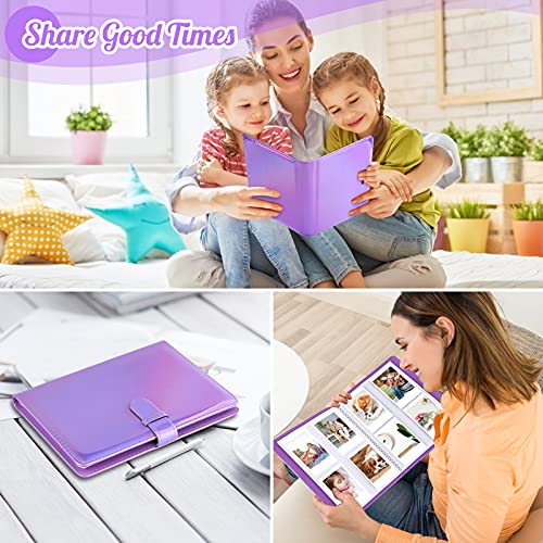 Ablus 128 Pockets Mini Photo Album for Fujifilm Instax Mini Camera, Polaroid Snap, Z2300, SocialMatic Instant Cameras & Zip Instant Printer (Nebula Purple)