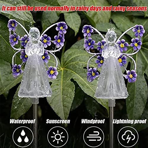 RYGRZJ LED Solar Angel Garden Light Outdoor Waterproof Lawn Lamp Decorative Landscape Yard Lamp Garden for Pathway L9S4 Patio Cemetery