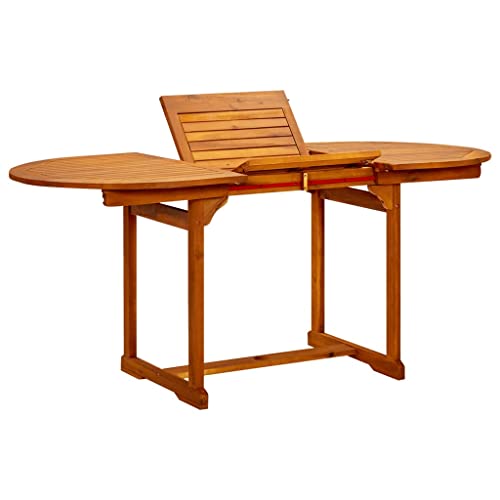 WIFESE Outdoor Dining Table 67"x32"x30" Weather-Resistant Patio Table Wooden Rectangle Dining Table Foldable Table Outdoor Acacia Table Farmhouse Rustic Table for Balcony,Garden,Outside Brown
