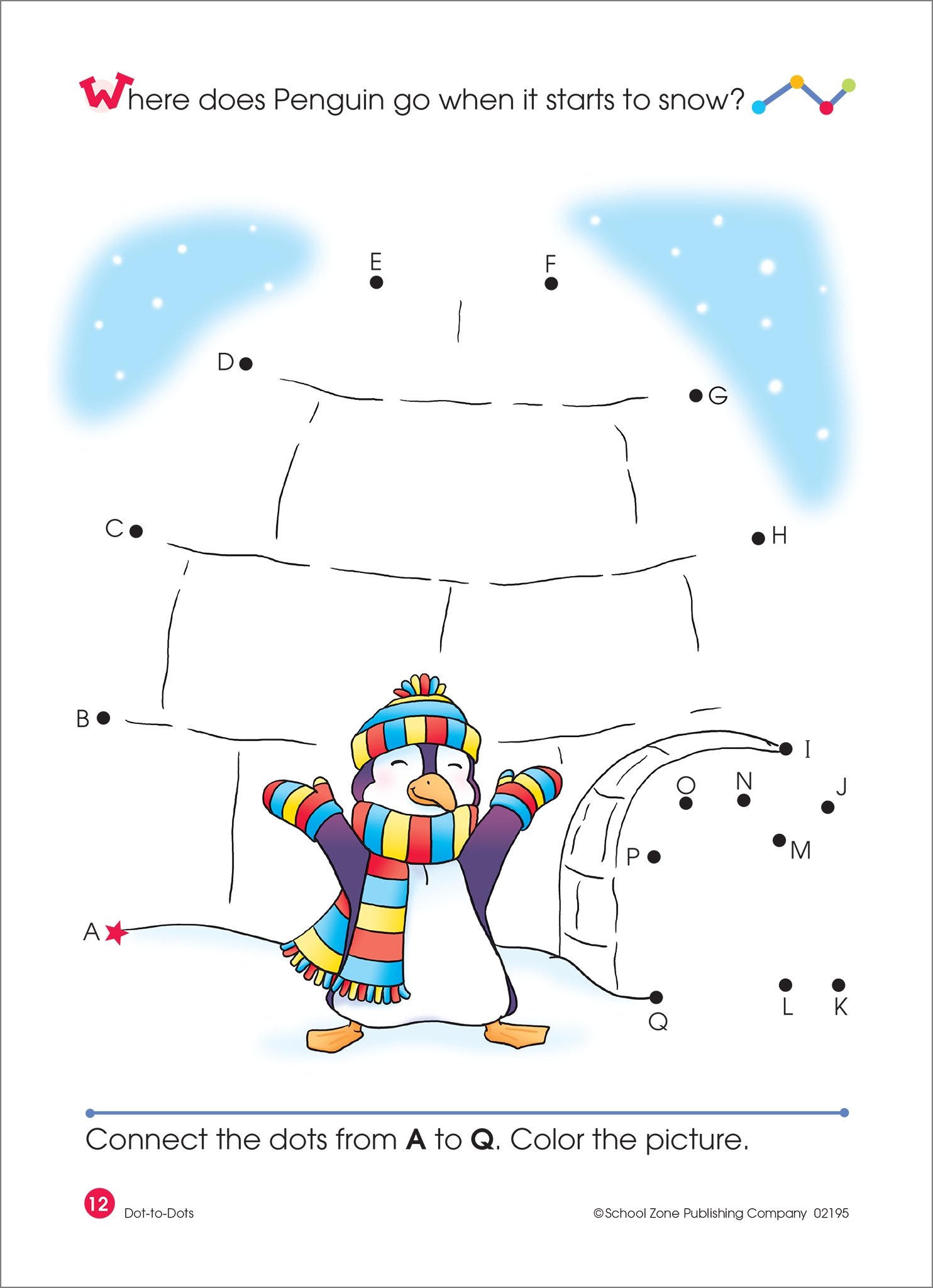 School Zone - Dot-to-Dots Alphabet Workbook - 32 Pages, Ages 4 to 6, Preschool, Kindergarten, Connect the Dots, Letter Puzzles, ABCs, and More (School Zone Activity Zone® Workbook Series)