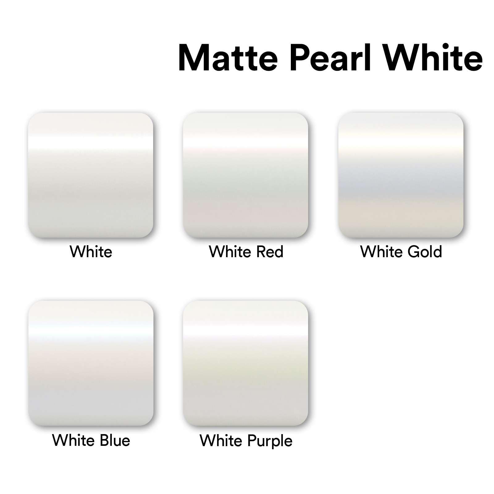 2pcs 4"x8" (10cmx20cm) Sample White to Red Matte Pearl White Vinyl Wrap Sticker Car Auto Vehicle Motorcycle Decal Sheet with Air Release Bubble Free Self Adhesive Peel and Stick