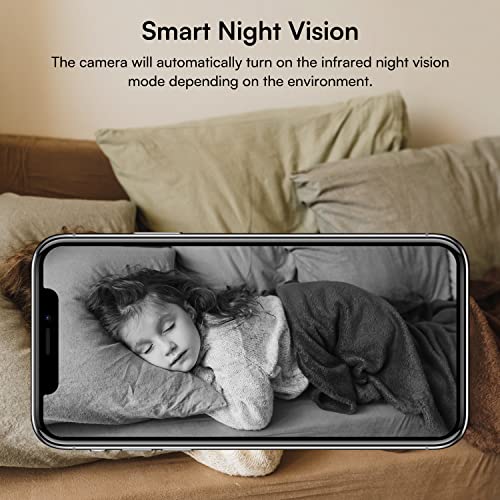 XVIM 3MP Bullet Camera, 2.4Ghz Light Bulb Security Camera, Indoor Bullet Camera, Night Vision and Motion Detection, 2 Way Audio