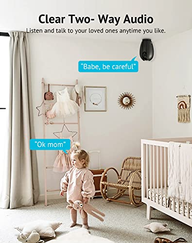 LaView Indoor Security Camera, 1080P Home Security Camera with Sound & Motion Detection, 360° Baby Monitor with Phone App, WIFI Pet Camera,2-Ways Audio, Night Vision,SD&Cloud storage, Works with Alexa