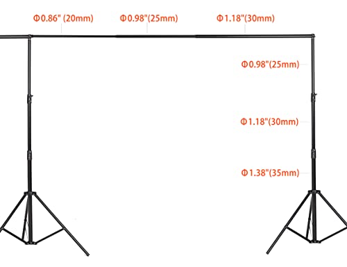 Kate 10x20ft (3x6m) Photography Backdrop Frame Stand for Room Set Adjustable Heavy Duty Photography Background Support System Kit