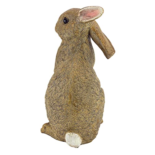 Design Toscano QM9200681 Hopper, The Bunny, Standing Garden Rabbit Statue, Pack of 2, Full Color