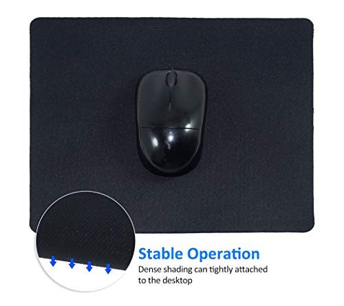 SaiTech IT 5 Pack 2mm Mouse Pad with Stitched Edges Non-Slip Rubber Base, Premium-Textured and Waterproof Mousepads Bulk, Mouse Pad for Computers, Laptop, Office & Home, 8.66 x 7.1 inch