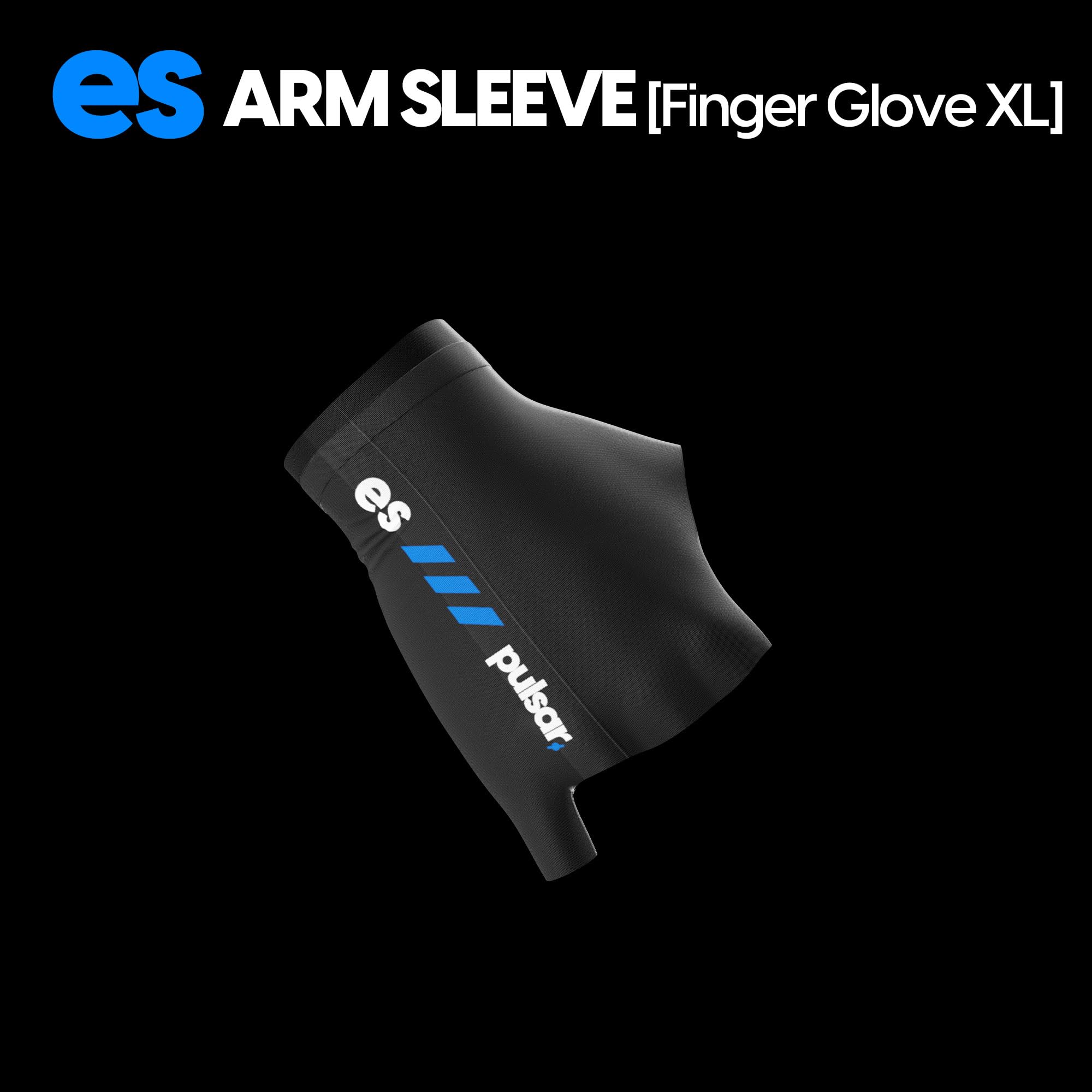 PULSAR eS Gaming Arm Sleeve for Esports Gaming Compression Sleeve, Finger Glove Large Black