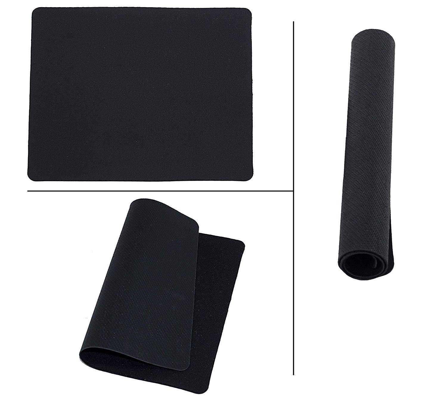 SaiTech IT 5 Pack 2mm Mouse Pad with Stitched Edges Non-Slip Rubber Base, Premium-Textured and Waterproof Mousepads Bulk, Mouse Pad for Computers, Laptop, Office & Home, 8.66 x 7.1 inch