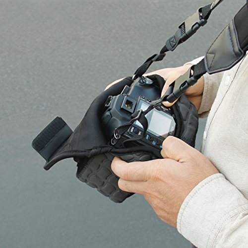 USA GEAR FlexARMOR X DSLR SLR Camera Case Sleeve with Deluxe Padded Neoprene Protection, Carabiner Clip and Accessory Storage - Compatible with Nikon D3400, Canon EOS Rebel SL2, Pentax K-70 and More