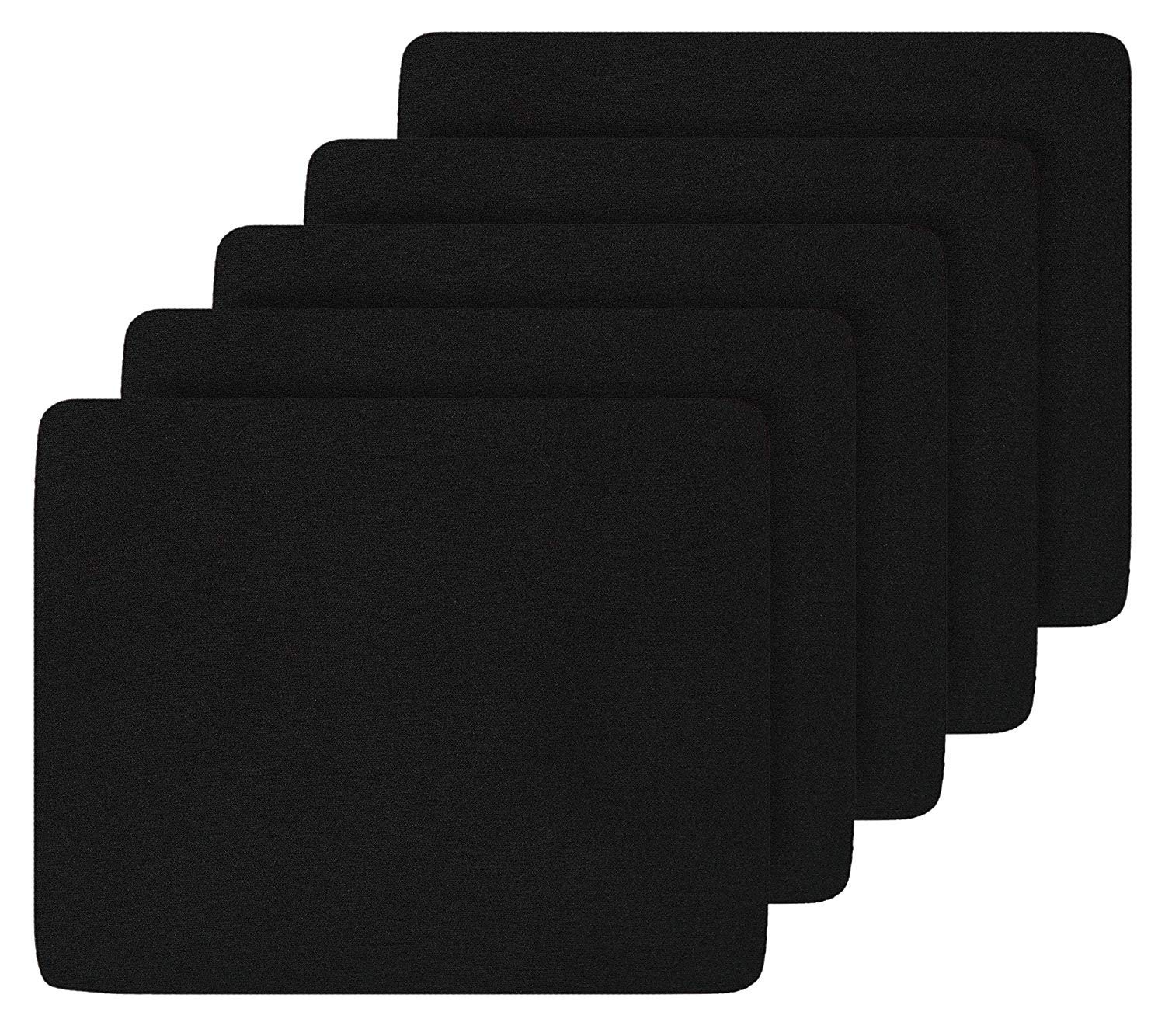 SaiTech IT 5 Pack 2mm Mouse Pad with Stitched Edges Non-Slip Rubber Base, Premium-Textured and Waterproof Mousepads Bulk, Mouse Pad for Computers, Laptop, Office & Home, 8.66 x 7.1 inch