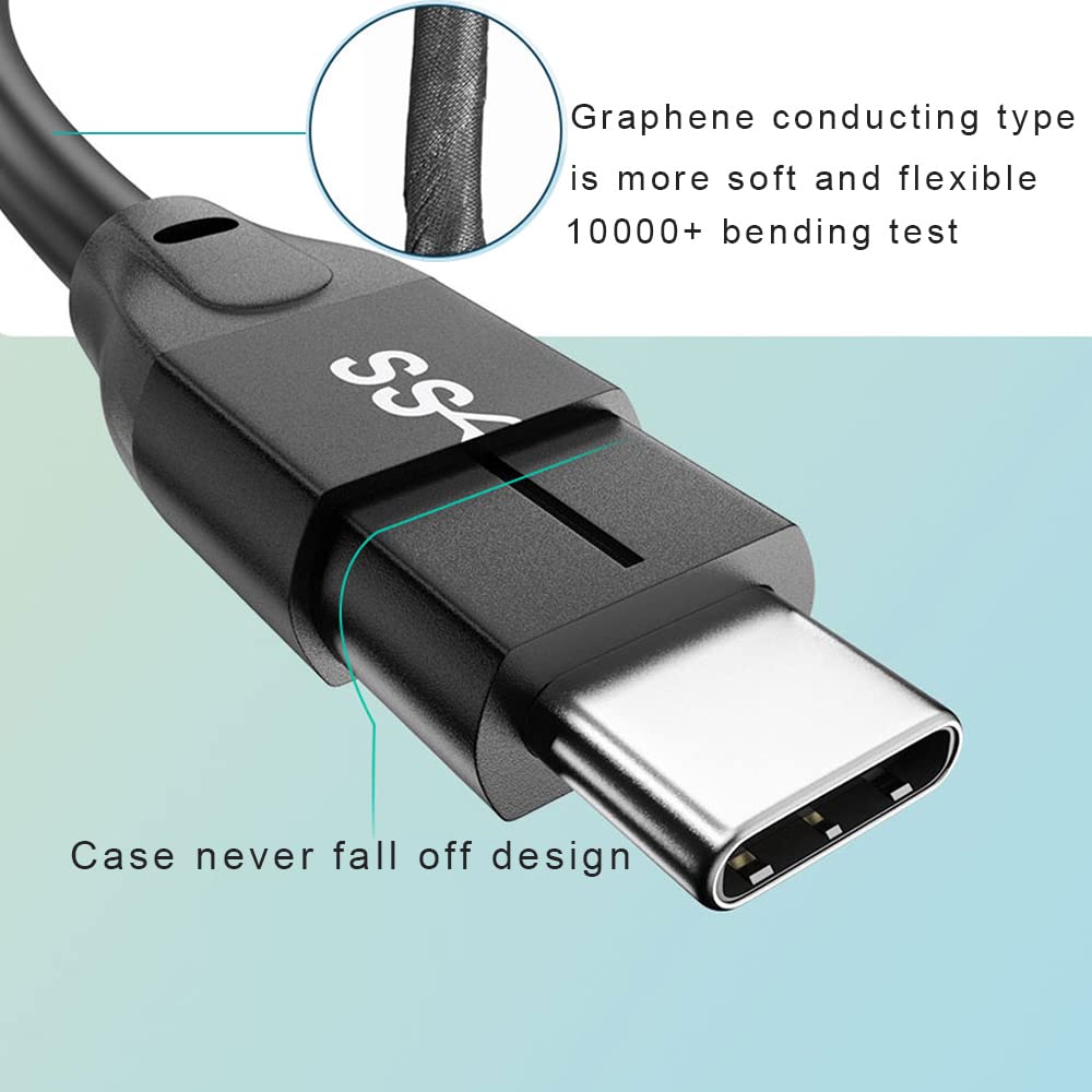 QCEs USB C 3.1 Gen 2 Cable 15Ft, USB C to C Cable 100W PD Charging 4K Video, 5Gbps Data for Thunderbolt 3/4 Port Compatible with MacBook Pro/Air, Mac Mini, iPhone 15, Galaxy S23, Quest 2