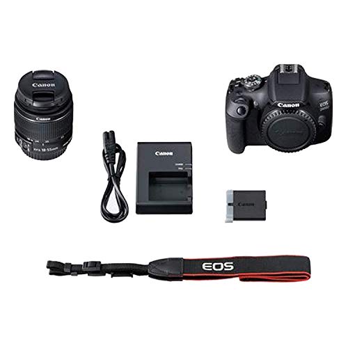 Canon EOS 2000D / Rebel T7 DSLR Camera with 18-55mm Lens + Creative Filter Set, EOS Camera Bag + Sandisk Ultra 64GB Card + 6AVE Electronics Cleaning Set, and More (International Model)
