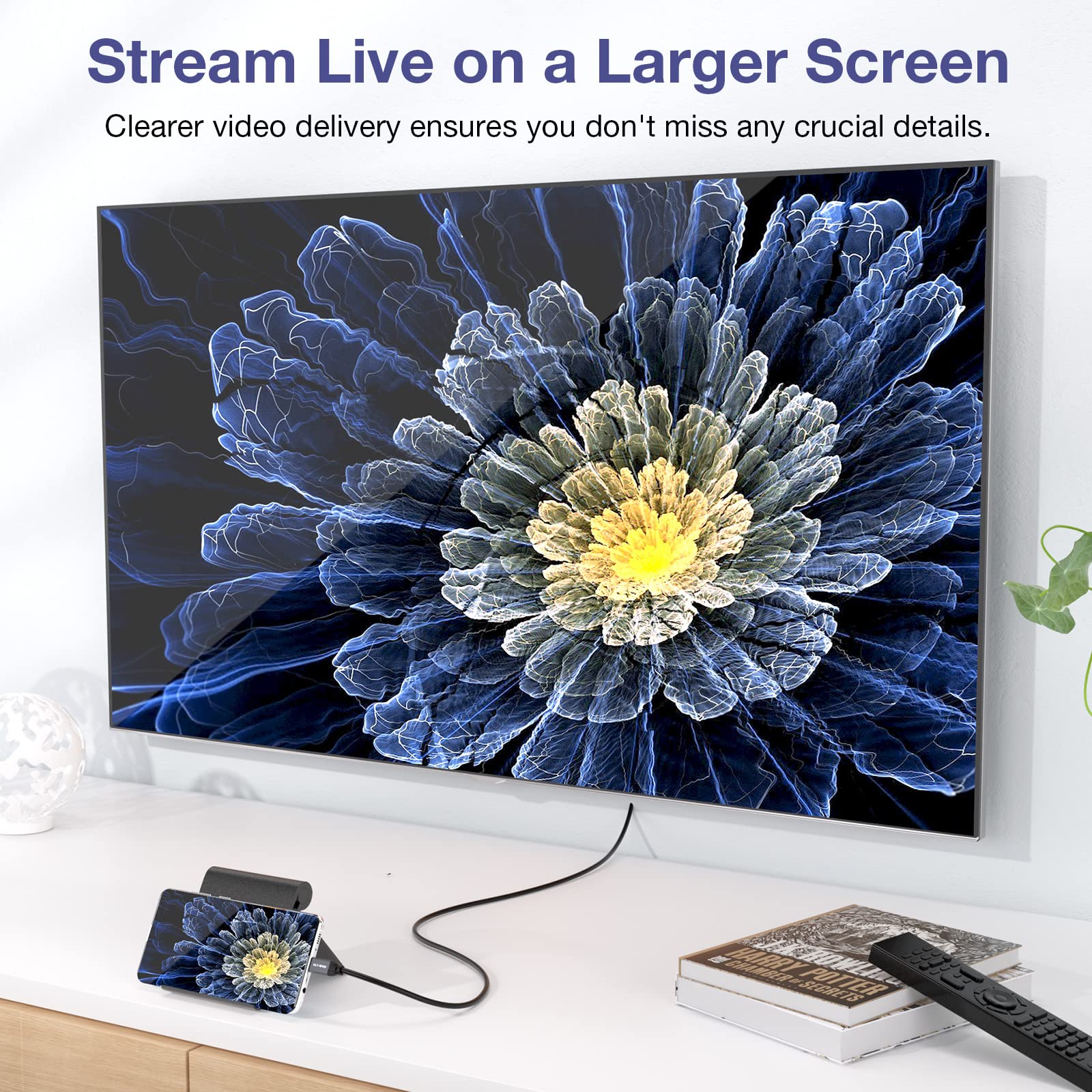 USB C to HDMI 2.1 Adapter, 8K@60Hz USB-C Female to HDMI Male Converter(Unidirectional Transmission), Support 8K, 4K@120Hz, 2K@240Hz, Type C Thunderbolt 3/4 Compatible for Steam Deck, MacBook, iPad Pro