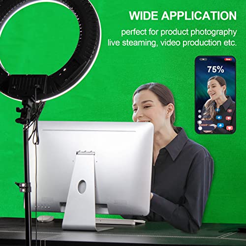 EMART Green Screen Backdrop, Photography Greenscreen Background for Streaming Zoom, Small Photo Muslin Green Chromakey Cloth Fabric Curtain with 4 Backdrop Clip
