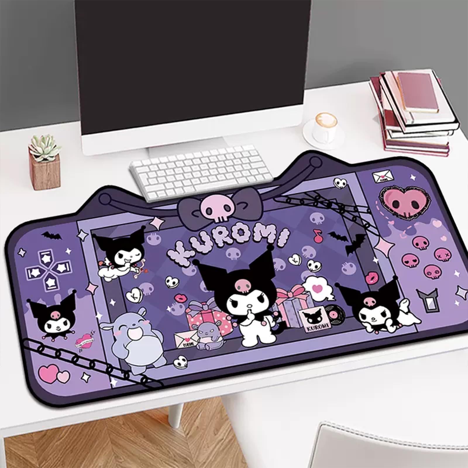 Kawaii Desk Pad Anime Mouse Pad XLarge Size, Kawaii Desk Cccessories Gaming Mousepad Kawaii Room Decor for Girls