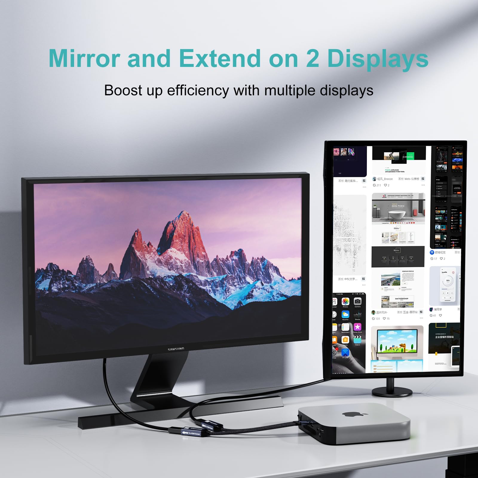 Felipmichael USB C to HDMI Adapter,8K@60hz,4K@144hz,2K@240Hz and HDR Support Thunderbolt 3/4 Compatible with MacBook Pro/Air, iPad Pro, iMac, Dell XPS, Surface Pro, Galaxy S8 to S23 and More