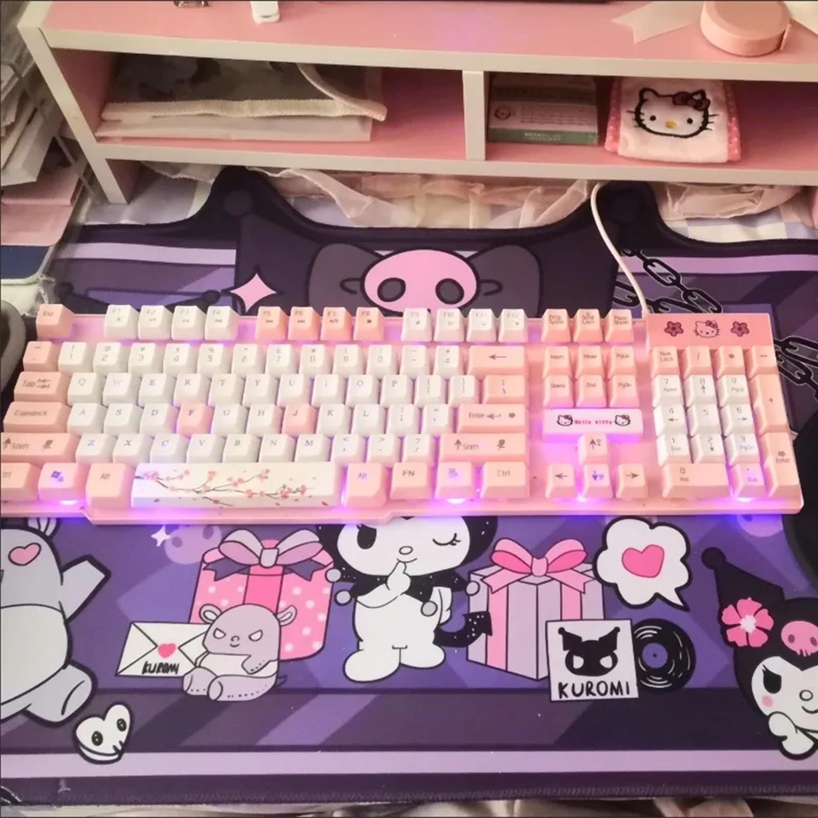 Kawaii Desk Pad Anime Mouse Pad XLarge Size, Kawaii Desk Cccessories Gaming Mousepad Kawaii Room Decor for Girls