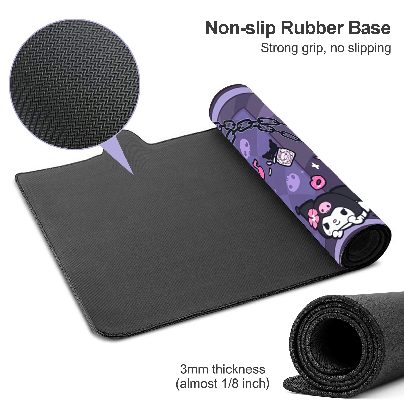 Kawaii Desk Pad Anime Mouse Pad XLarge Size, Kawaii Desk Cccessories Gaming Mousepad Kawaii Room Decor for Girls
