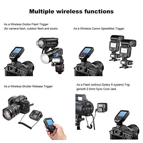 Godox XPro-S TTL 2.4G High-Speed Sync Wireless Flash Trigger Transmitter Compatible for Sony Cameras, 1/8000s,11 Customizable Functions,16 Groups and 32 Channels,2.4G Wireless X System