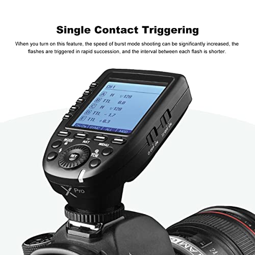 Godox XPro-S TTL 2.4G High-Speed Sync Wireless Flash Trigger Transmitter Compatible for Sony Cameras, 1/8000s,11 Customizable Functions,16 Groups and 32 Channels,2.4G Wireless X System
