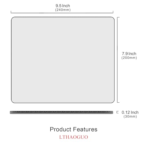 LTHAOGUO Mouse Pad, Butterfly Daisy on Wooden Personality Design Mousepad Waterproof Anti-Slip Rubber Base Office Decor Mousepad for Women Men, Laptop, Computers, 9.5 x7.9 inch, Rustic White Flower