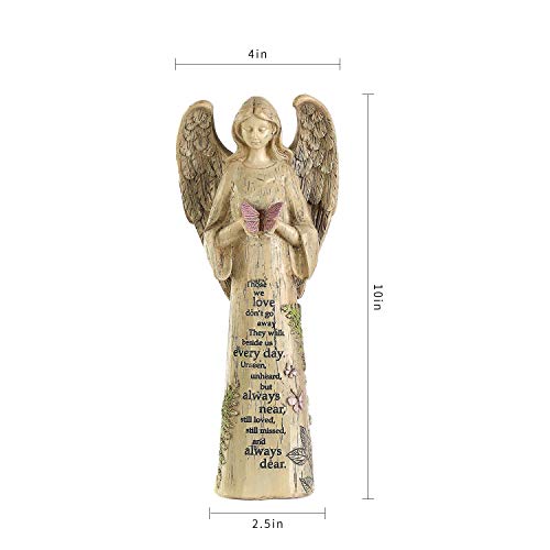 Topadorn Garden Statuary Outdoor Praying Angel Resin Figurines,Collectible Sculptures,10" H