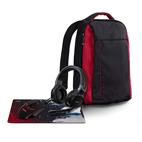Acer Nitro Gaming 4-in-1 Accessory Bundle (Backpack, Headset, Mouse and Mousepad)