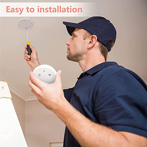 Camera Detector WiFi HD 1080P Hidden Camera Smoke Detector Surveillance Camera for Keeping Eyes on Home Warehouse Bedroom Security Dome Cameras for Baby Pet…