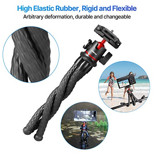 ULANZI MT-33 Camera Tripod,Flexible Mini Tripod with 1/4" Screw for Magic Arm,Octopus Tripod Compatible with iPhone 12 Samsung Canon Nikon Sony Cameras