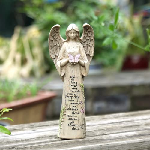 Topadorn Garden Statuary Outdoor Praying Angel Resin Figurines,Collectible Sculptures,10" H