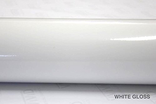 VViViD White High Gloss Realistic Paint-Like Microfinish Vinyl Wrap Roll XPO Air Release Technology (6ft x 5ft (Hood, Roof or Trunk Wrap Kit))