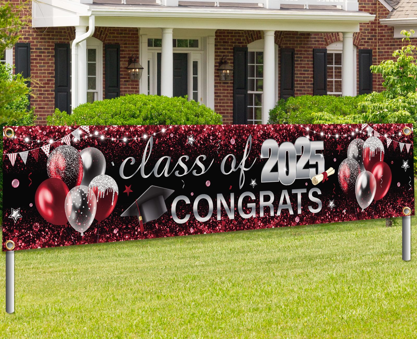 2023 Graduation Decorations-Class of 2023 Large Yard Sign Congrats Grad Banner Purple Decoration for Graduation Party Supplies(Purple)