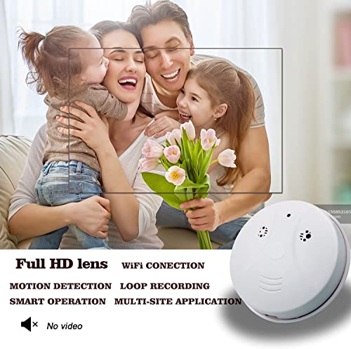 Camera Detector WiFi HD 1080P Hidden Camera Smoke Detector Surveillance Camera for Keeping Eyes on Home Warehouse Bedroom Security Dome Cameras for Baby Pet…