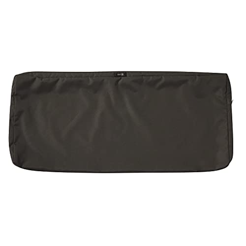 Classic Accessories Ravenna Water-Resistant 48 x 18 x 3 Inch Outdoor Bench/Settee Cushion Slip Cover, Patio Furniture Swing Cushion Cover, Espresso, Patio Furniture Cushion Covers