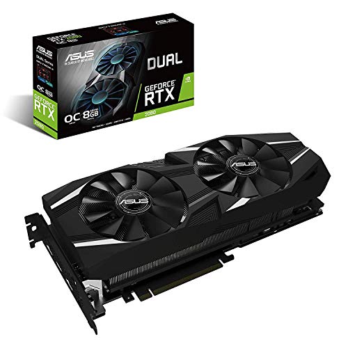 ASUS GeForceÂŽ RTX 2080 O8G Dual-fan OC Edition GDDR6 HDMI DP 1.4 USB Type-C graphics card (DUAL-RTX2080-O8G )