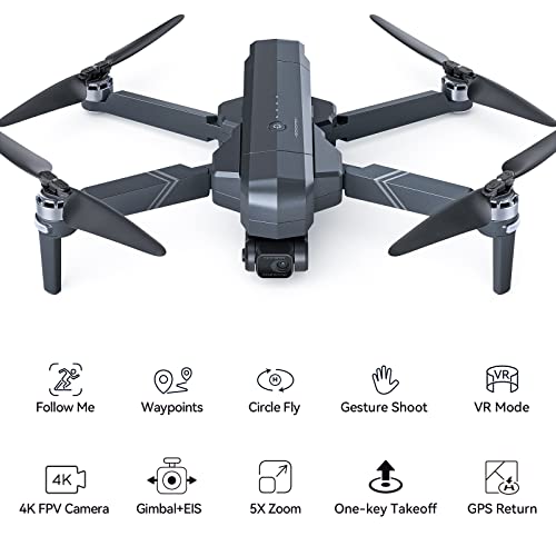 Ruko F11GIM2 Drone with Camera for Adults 4K, 3-Axis Gimbal+EIS, 9800ft Long Range, 84 Min Flight Time, 3 Batteries, GPS Auto Return Home, Follow Me, Waypoint, Point of Interest
