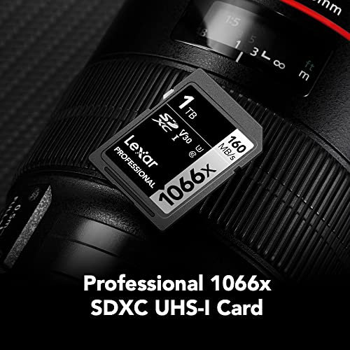 Lexar Professional 1066x 64GB SDXC UHS-I Memory Card SILVER Series, C10, U3, V30, Full-HD & 4K Video, Up To 160MB/s Read, for DSLR and Mirrorless Cameras (LSD1066064G-BNNNU)