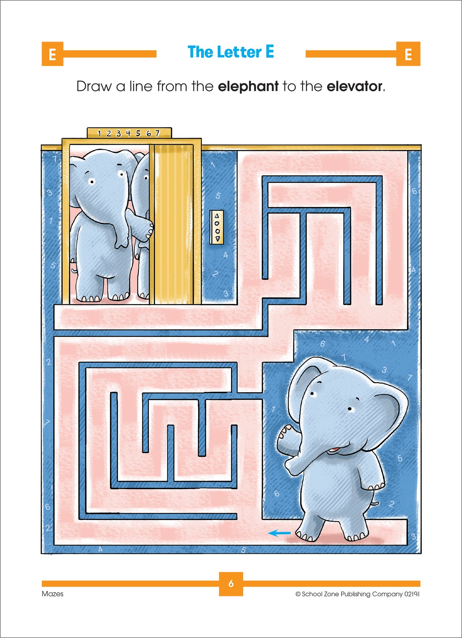 School Zone - Mazes Animals Workbook - Ages 4 to 6, Preschool, Kindergarten, Puzzles, Alphabet, Animal Names, Colorful Pictures, Problem-Solving, and More (School Zone Activity ZoneĀ® Workbook Series)