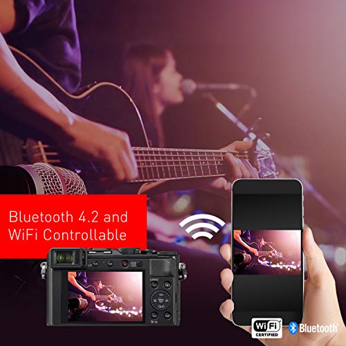 Panasonic Lumix LX100 II Large Four Thirds 21.7 MP Multi Aspect Sensor 24-75mm Leica DC VARIO-SUMMILUX F1.7-2.8 Lens Wi-Fi and Bluetooth Camera with 3" LCD, Black (DC-LX100M2)